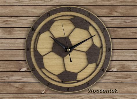Handmade #Football / Soccer wooden clock. Original and unique gift ...