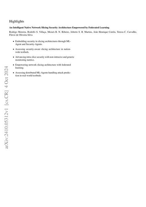 pdf an intelligent native network slicing security architecture