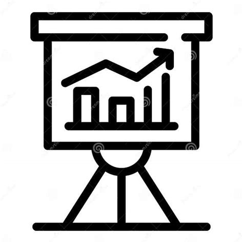 Trader Banner Graph Icon Outline Style Stock Vector Illustration Of