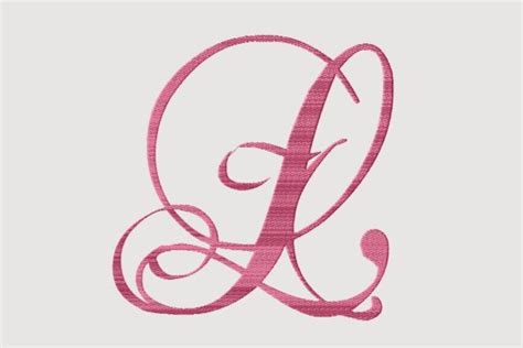 Monogram L Cursive Script · Creative Fabrica