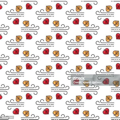 Windy Autumn Day Pattern Stock Illustration Download Image Now Art Backgrounds Climate