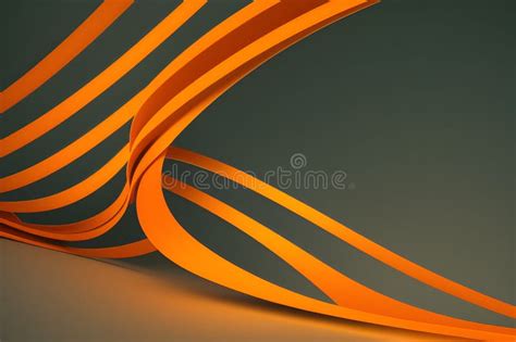 Abstract Orange Geometric Background Dynamic Shapes Composition Vector Illustration Stock