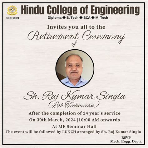 🎉 Retirement Party Announcement 🎉 Join Us In Celebrating The