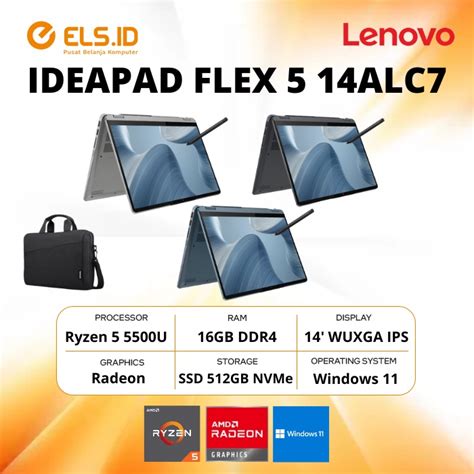 Jual Lenovo Flex 5 14ALC7 Touch 2in1 Ryzen 5 5500U 16GB SSD 512GB W11 OHS Shopee Indonesia