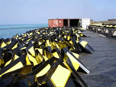 Permanent Oil Containment Boom Heavy Duty Debris Barrier Abasco