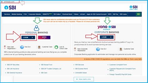Onlinesbi Sbionline Personal Banking Login At Onlinesbisbi