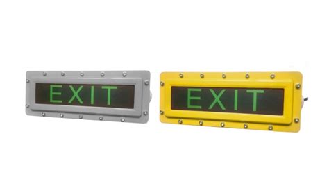 Explosion Proof Led Exit Sign Class 1 Div 2 90 Min Emergency Backup Wall Mount