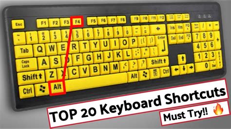 Try Top 20 Amazing Computer Shortcut Keys To Save Your Time Youtube