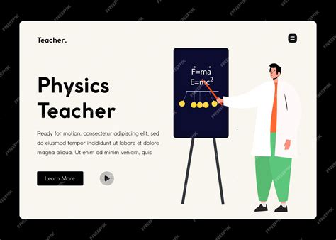 Premium Vector Teacher Explain Physics Concept On The Blackboard