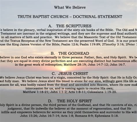Doctrinal Statement
