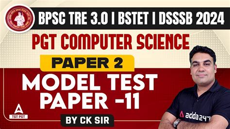 stet computer science classes 2024 bpsc pgt computer science model