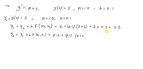 solved use euler s method to make a table of values for the approximate