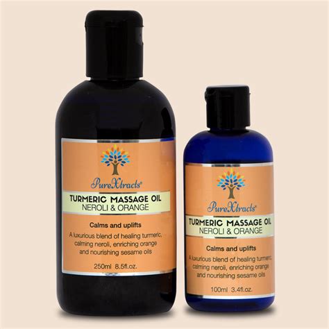 Turmeric Massage Oil With Neroli And Orange 100 Natural Etsy
