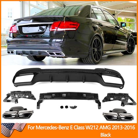 For 2013 2016 Mercedes E Class W212 E350 E63 Look Rear Diffuser W