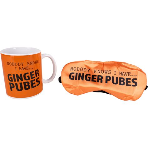 Nobody Knows I Have Ginger Pubes Eyemask And Mug T Set Orange Homebase