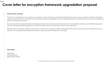 Encryption Framework Upgradation Proposal Powerpoint Presentation And