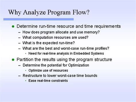 Lecture 6 Program Flow Analysis Forrest Brewer Ryan