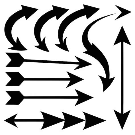 Black Arrows Set Premium Ai Generated Vector