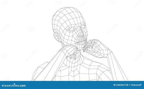 Wireframe Girl In A Pose Stock Illustration Illustration Of Sensuality 236362128
