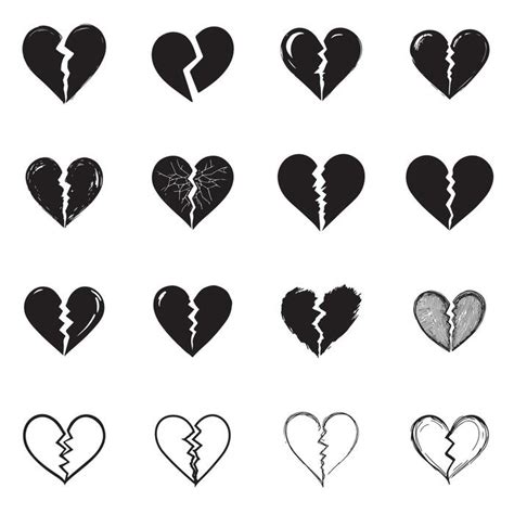 Broken Heart Vector Art Icons And Graphics For Free Download