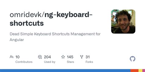 Github Omridevkng Keyboard Shortcuts Dead Simple Keyboard Shortcuts Management For Angular