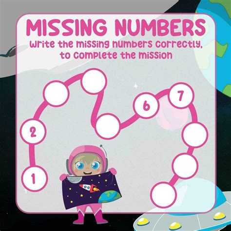 Missing Numbers Write The Answer Correctly Educational Printable Math Worksheet Count And
