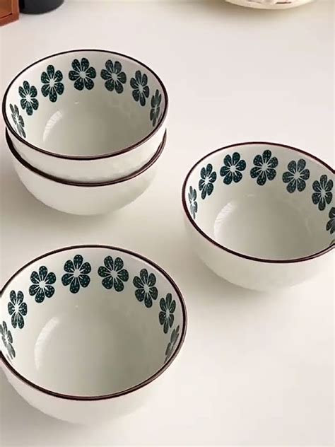 일본풍 꽃무늬 세라믹 접시 수프 파스타 집 밥 그릇 1인 식기 Youtube