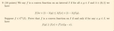 solved 9 10 points we say f is a convex function on an