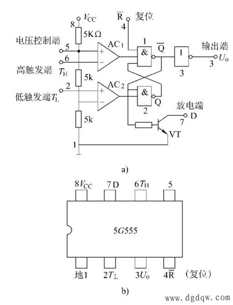 555定时器内部结构和引脚信号 集成电路内部结构 电工电气学习网