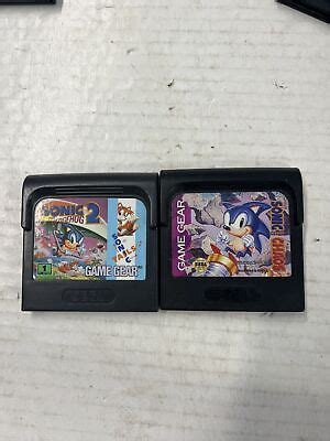 Lot Of 2 Sonic The Hedgehog 2 And Sonic Chaos Games Sega Game Gear