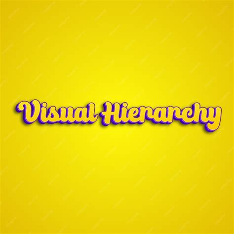 Premium Photo Visualhierarchy Typography 3d Design Yellow Pink White