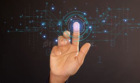 Fingerprint Scanning Personal Data Protection Cyber Security Concept