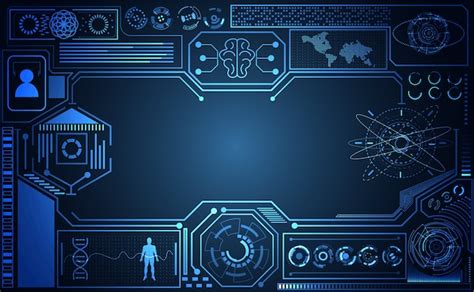 Premium Vector Abstract Technology Ui Futuristic Concept Ai Hud Interface