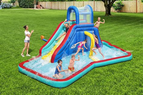 Bestway H2ogo Canopy Cove Mega Outdoor Water Park Features Water Slide Shaded Canopy Water