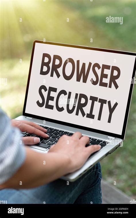 Text Caption Presenting Browser Security Word Written On Security To Web Browsers In Order To