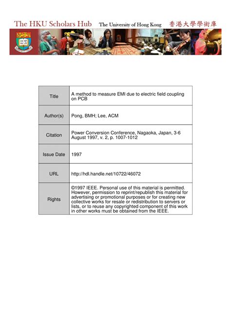 Pdf A Method To Measure Emi Due To Electric Field Coupling On Pcb
