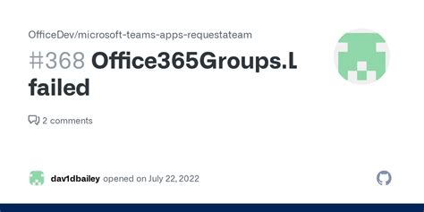 office365groups listgroupmembers failed · issue 368 · officedev