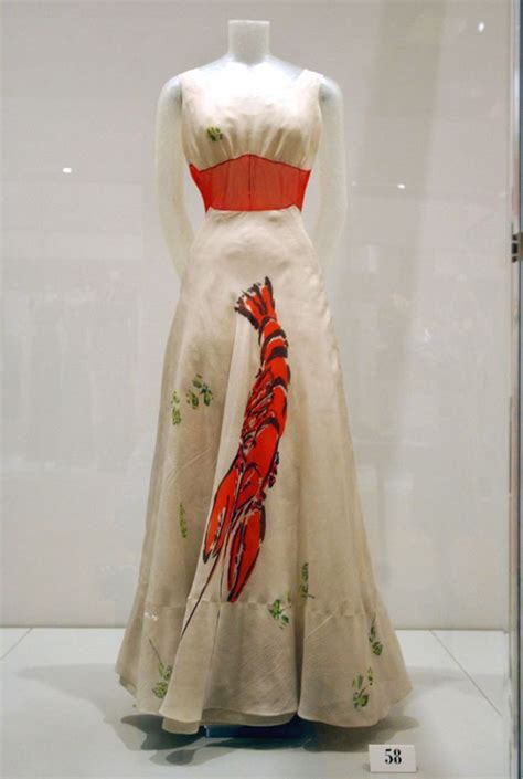 Elsa Schiaparelli Lobster Dress Vintage Pinterest Elsa