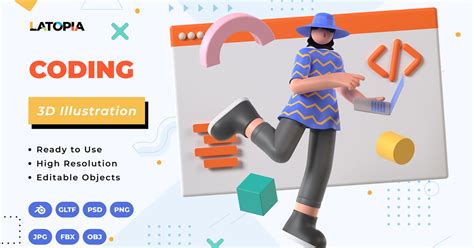 Coding 3d Illustrations Ft Coding And Programming Envato