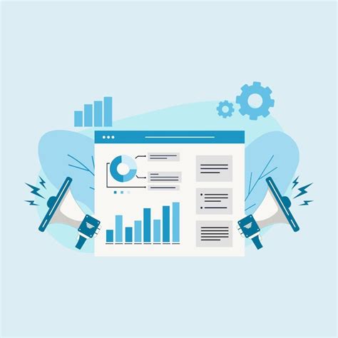 Premium Vector Digital Marketing With Data Analysis And Management