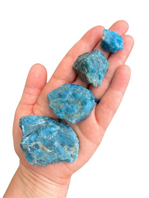 Raw Blue Apatite Crystal New Moon Beginnings
