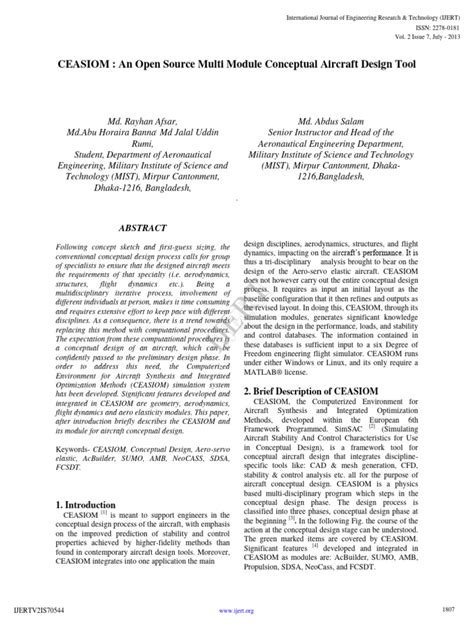 Ceasiom An Open Source Multi Module Conc Pdf Stability Theory
