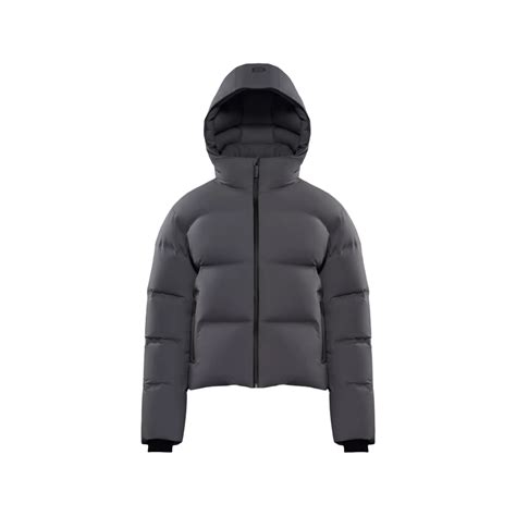 W 아리찌아 더 슈퍼 미니 퍼프 쇼티 워터프루프 재패니스 레인스탑 구스 다운 퍼퍼 자켓 엘레강트 차콜 Aritzia Kream