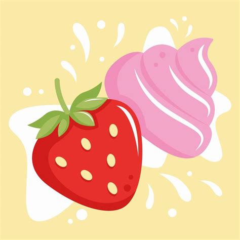 Fresas Con Crema Vectores Iconos Gráficos Y Fondos Para Descargar Gratis