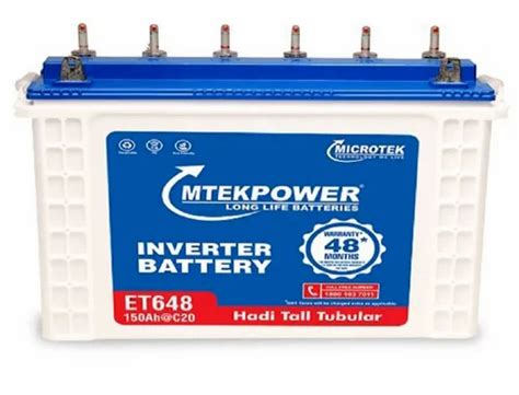 Microtek Et Hadi Tall Tubular Inverter Battery For Home V At In Coimbatore