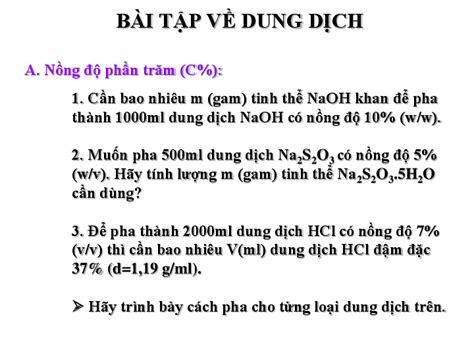 Ppt Bai Tap Dung Dich