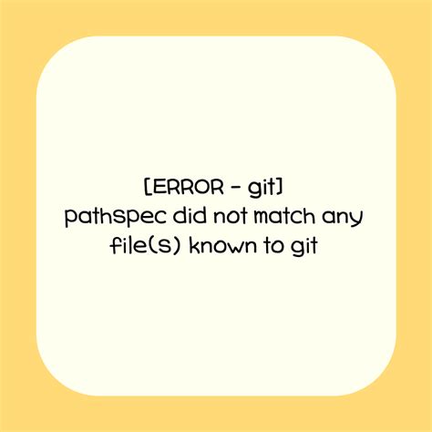 Git Error Pathspec Did Not Match Any Files Known To Git 새로 브랜치가