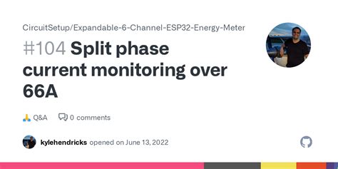 Split Phase Current Monitoring Over A CircuitSetup Expandable Channel ESP Energy Meter