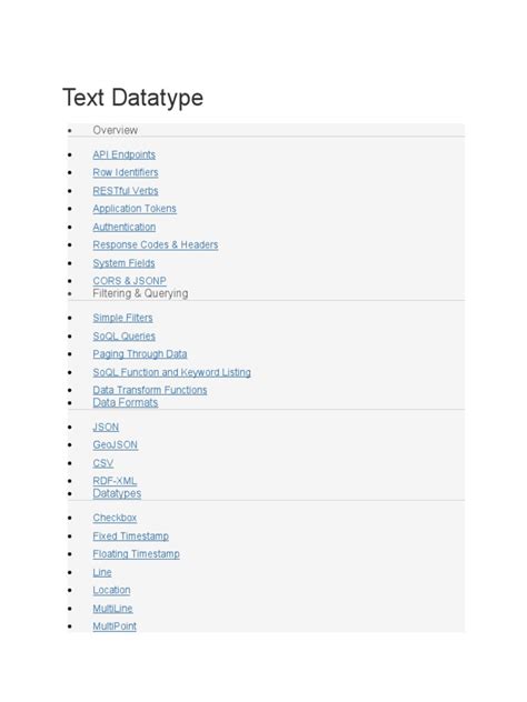 Text Datatype Data Formats Pdf String Computer Science Software