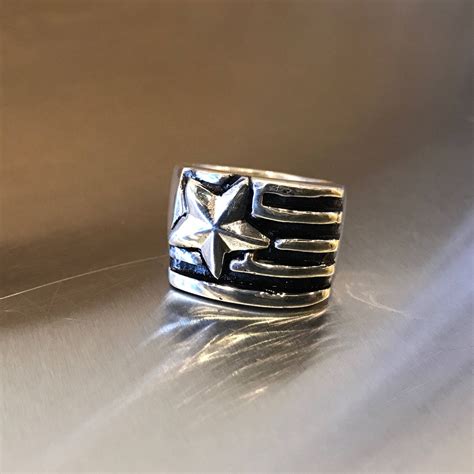 American Bad Ass Ring Sterling Silver Skull Ring Skull Ring Etsy